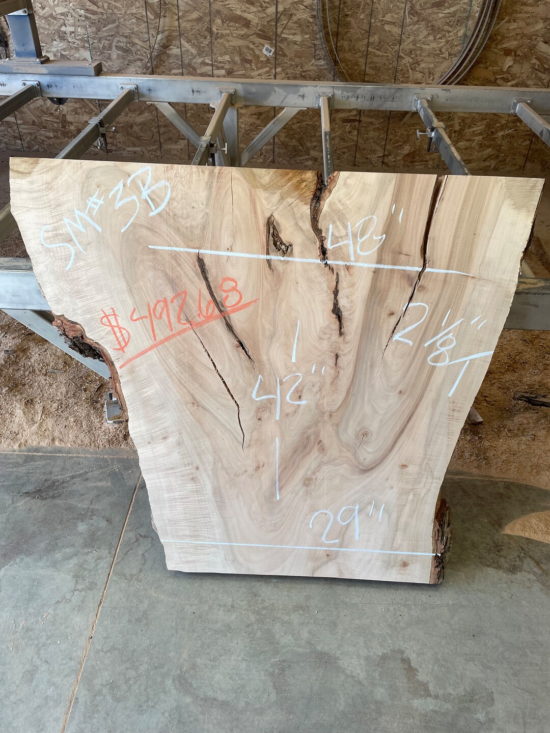 Silver Maple Live Edge Slab #3B - Etsy