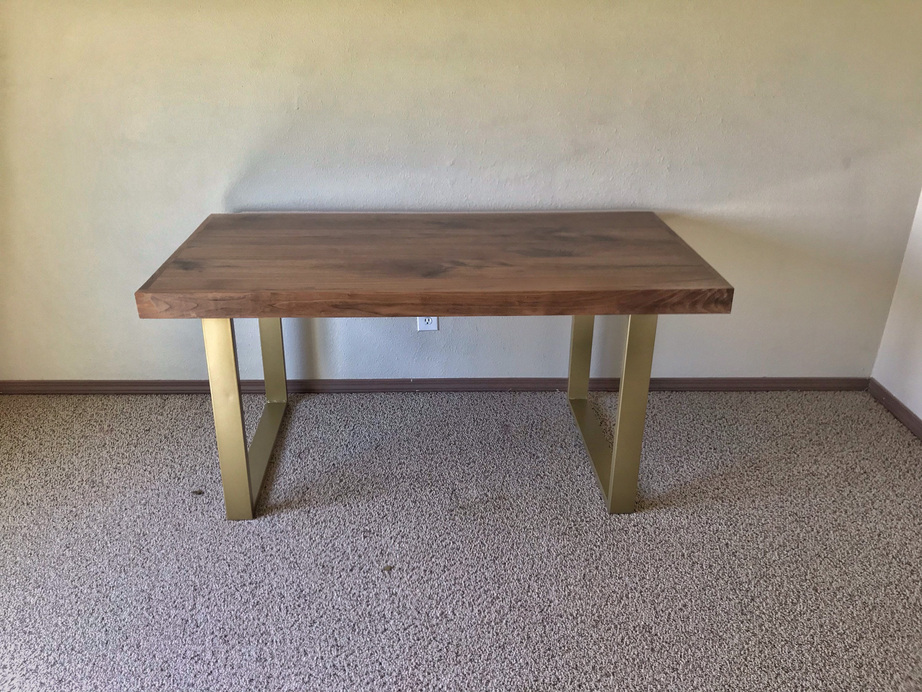 Modern Walnut Desk - Etsy