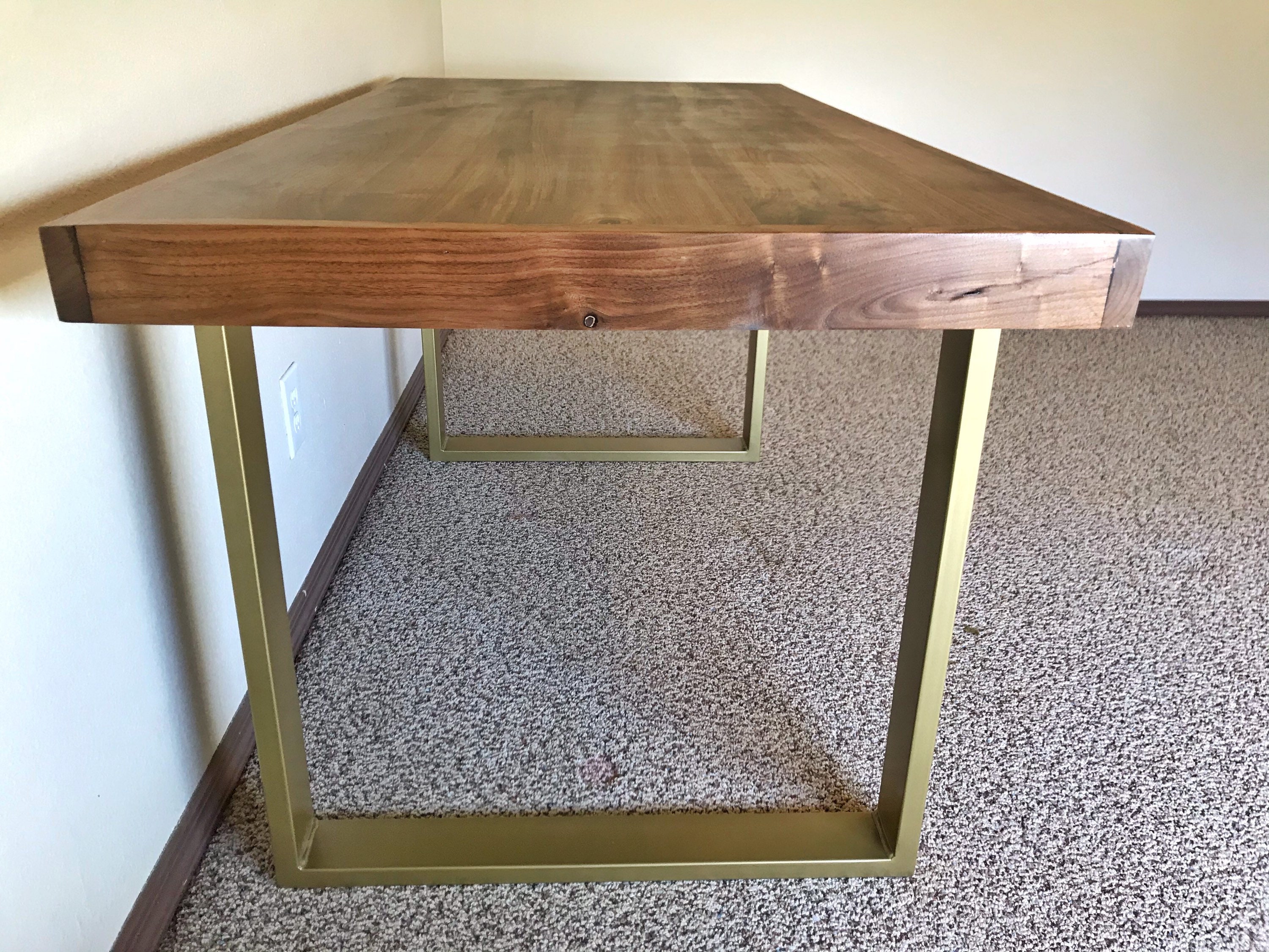 Modern Walnut Desk - Etsy