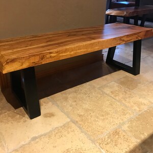 Live Edge Maple Bench - Etsy