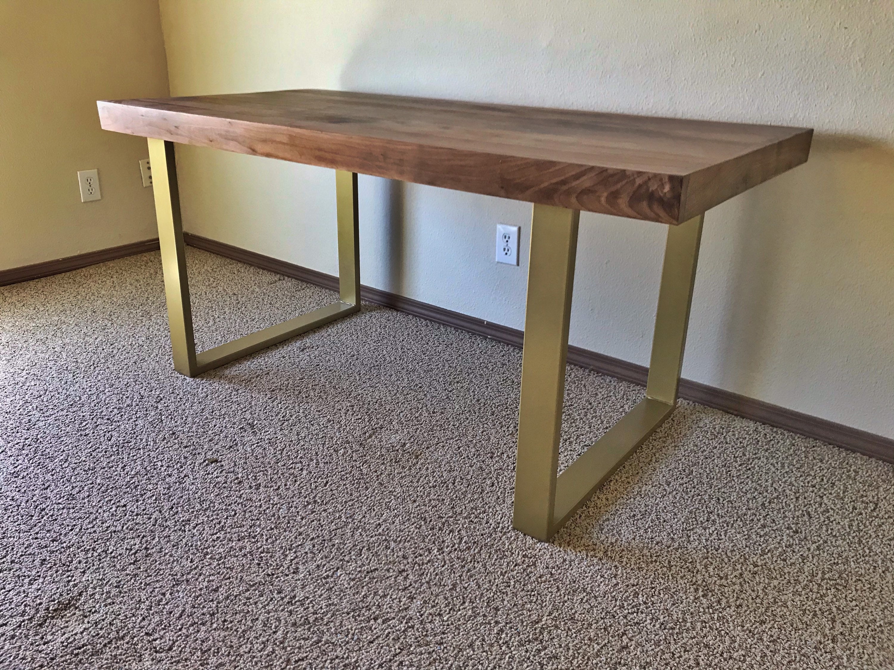 Modern Walnut Desk - Etsy