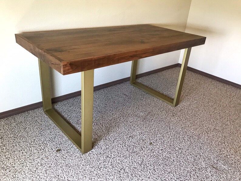 Modern Walnut Desk - Etsy