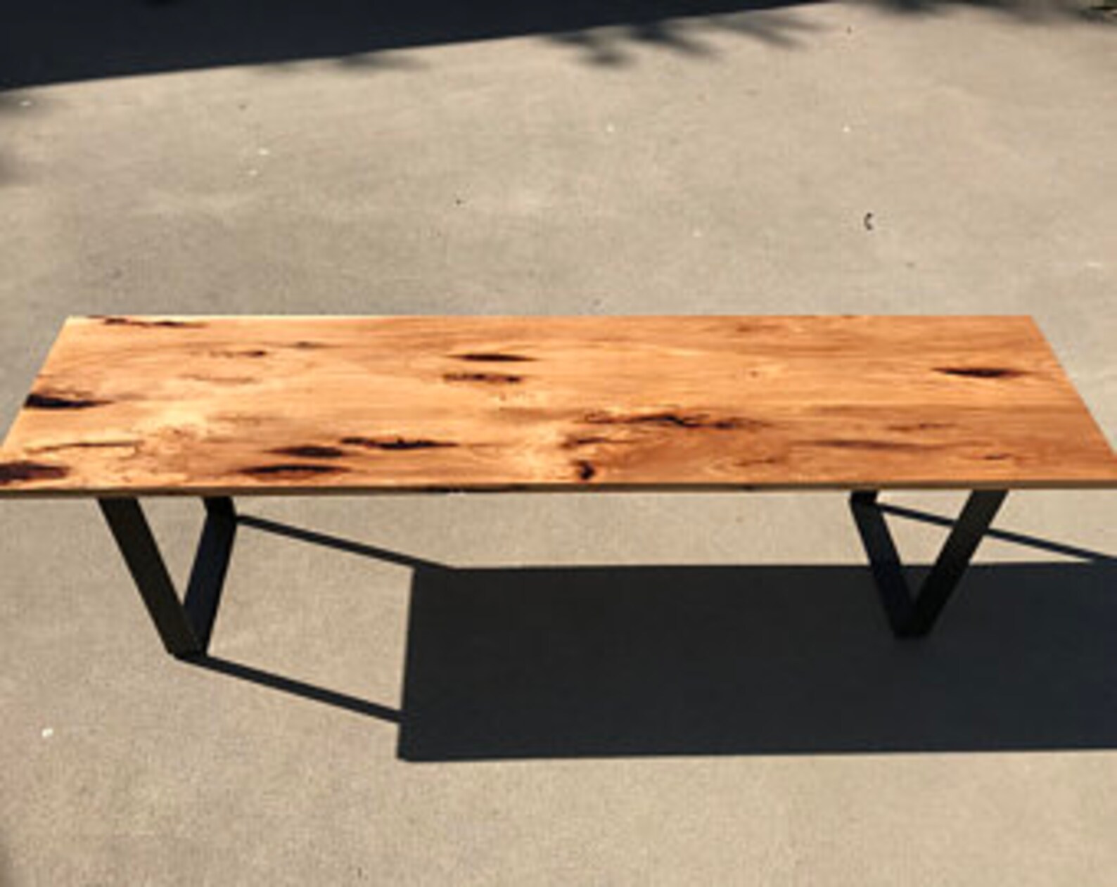 Modern Hickory Bench - Etsy