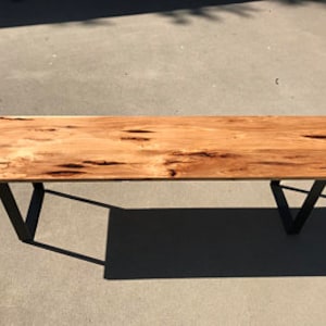 Modern Hickory Bench - Etsy