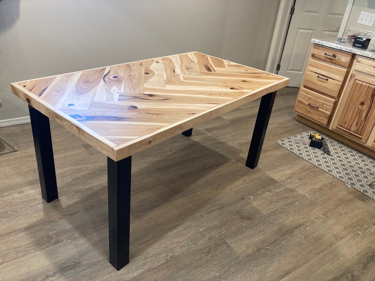 Herringbone Rustic Hickory Table - Etsy