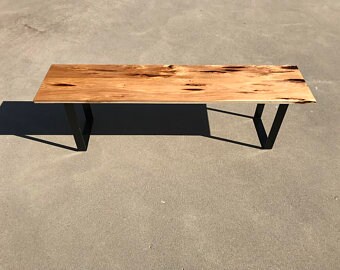 Modern Hickory Bench - Etsy