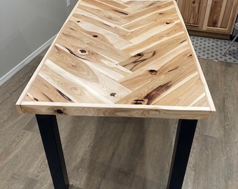 Herringbone Table - Etsy