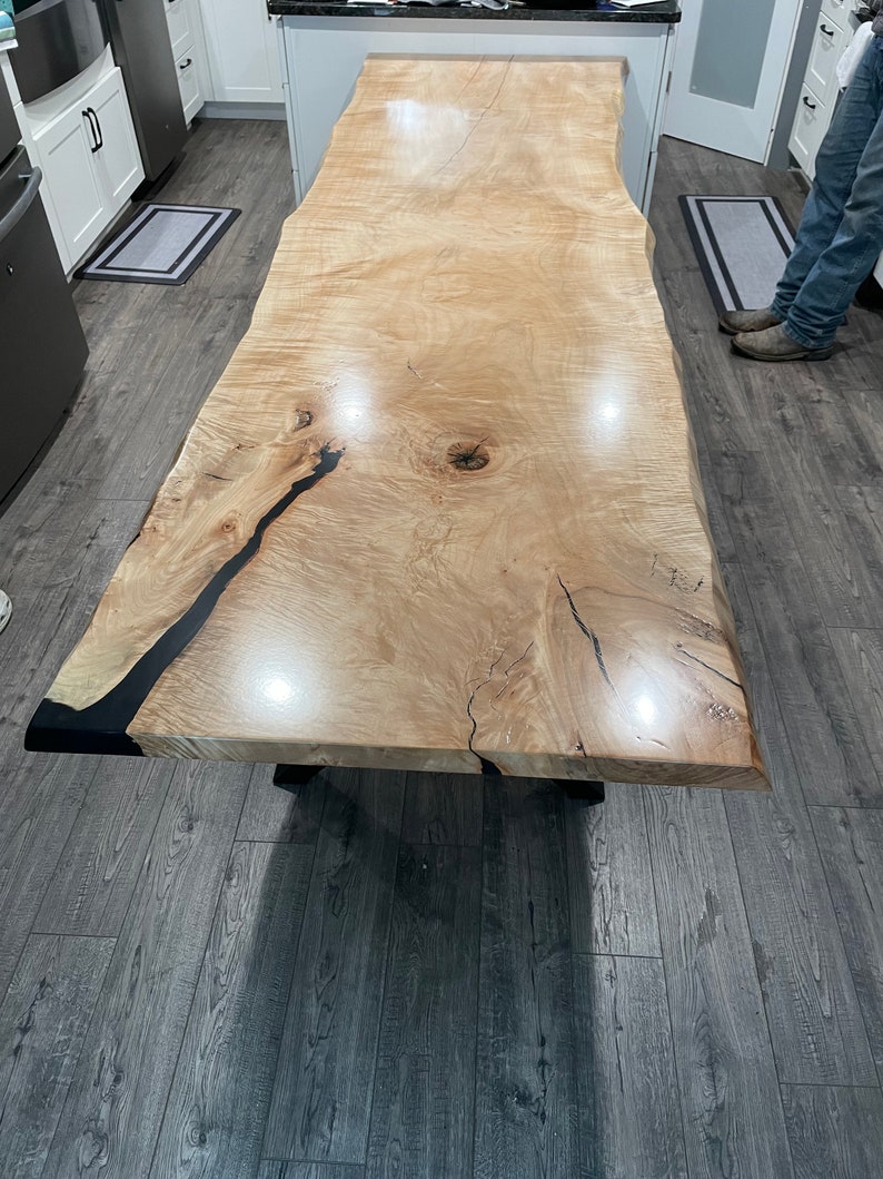 Live Edge Maple Dining Table - Etsy