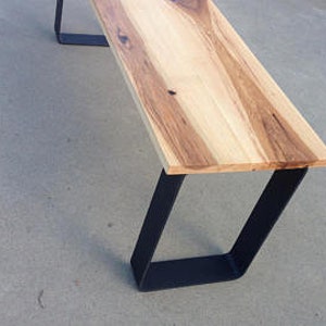 Modern Hickory Bench - Etsy