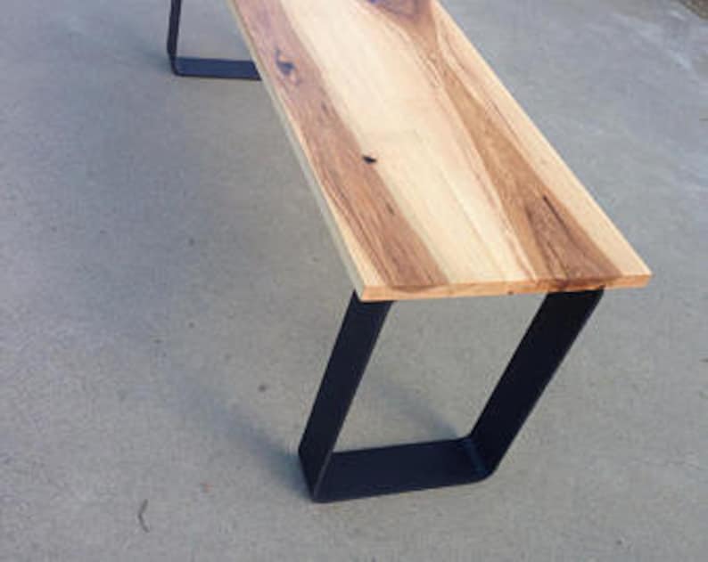 Modern Hickory Bench - Etsy