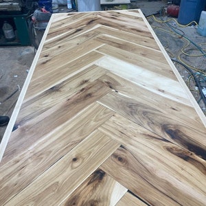 Herringbone Rustic Hickory Table - Etsy