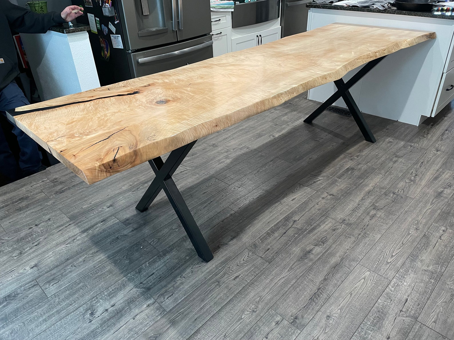 Live Edge Maple Dining Table - Etsy