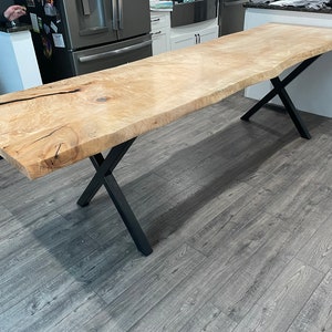 Live Edge Maple Dining Table - Etsy