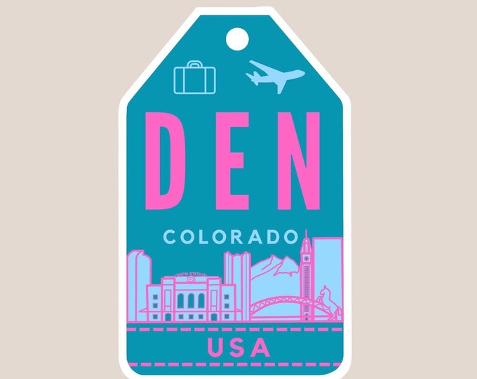 Denver, Colorado Sticker or Magnet / Travel Sticker / Matte Waterproof ...