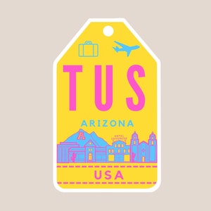 Tucson, Arizona Sticker or Magnet / Travel Sticker / Matte Waterproof ...