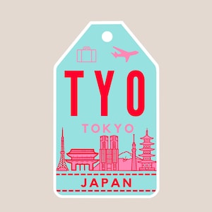 Tokyo, Japan Sticker or Magnet / Travel Sticker / Waterproof Vinyl ...