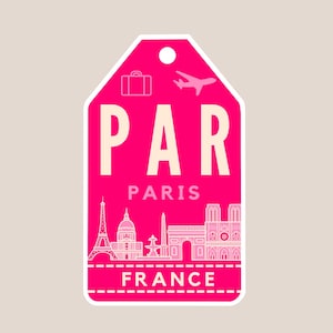 Paris, France Sticker or Magnet / Travel Sticker / Waterproof Vinyl ...