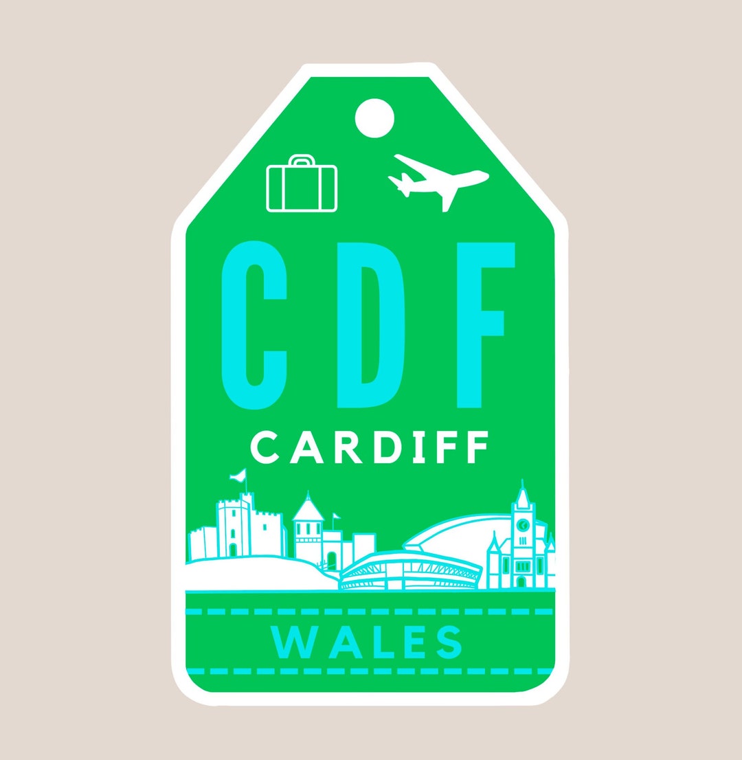 Cardiff, Wales Sticker or Magnet / Travel Sticker / Matte Waterproof ...