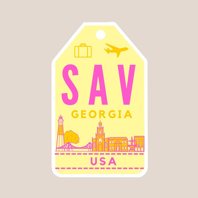 Savannah Ga Sticker - Etsy