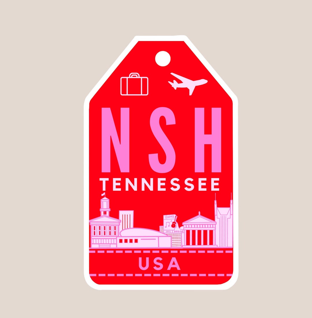 Nashville, Tennessee Sticker or Magnet / Travel Sticker / Waterproof ...
