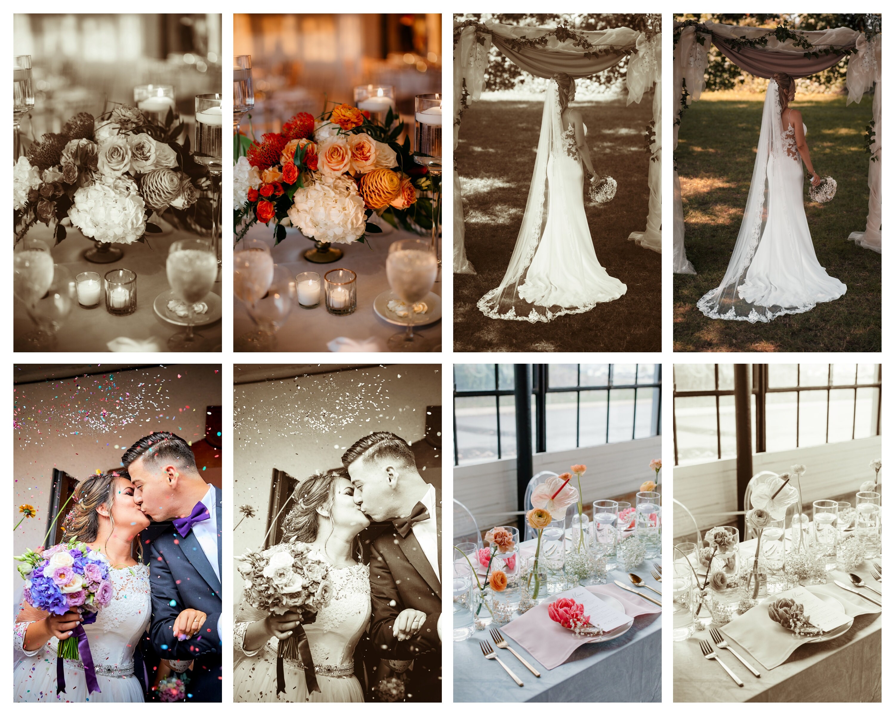 Sepia Wedding PSD Photoshop Action Photo Coloring Photo - Etsy