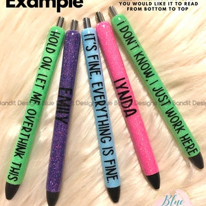 Glitter Pen, Work Pen, Snarky Pen, Funny Pen, Papermate Inkjoy 0.7mm ...