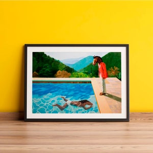 Bojack Horseman Poster | Hockney Pool Vintage Art Painting | Gift for ...
