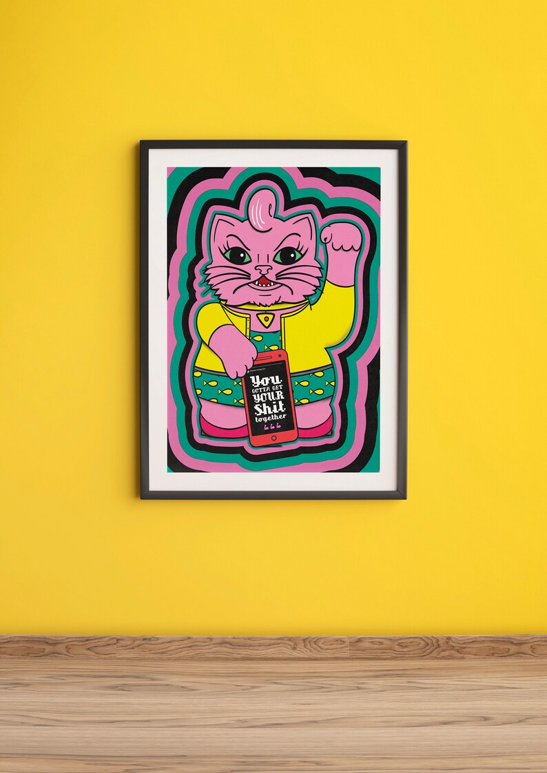 Bojack Horseman Poster Princess Carolyn Lucky Cat Poster - Etsy