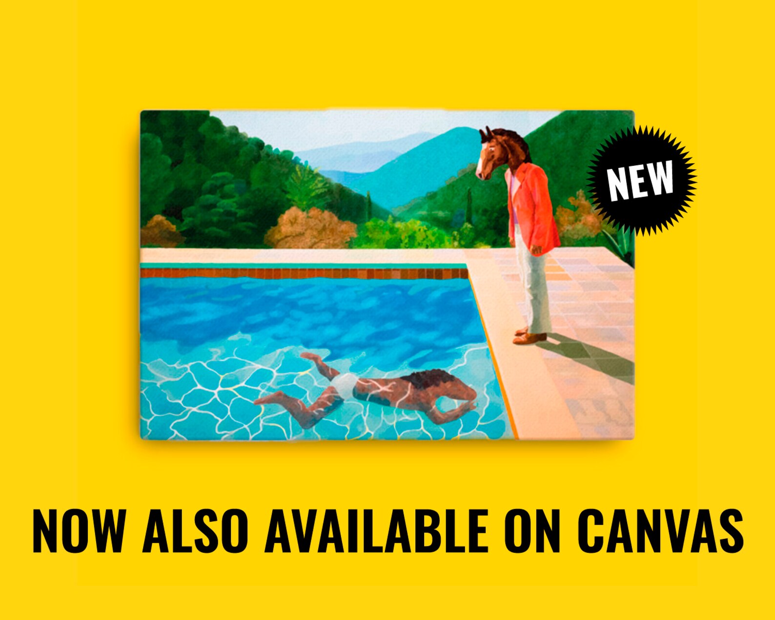 Bojack Horseman Poster Hockney Pool Vintage Art Painting - Etsy Canada