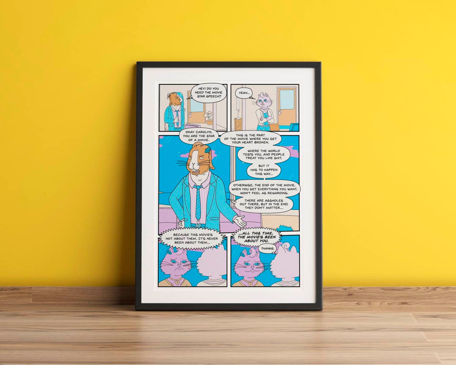Princess Carolyn Poster Movie Star Speech Illustration | Etsy