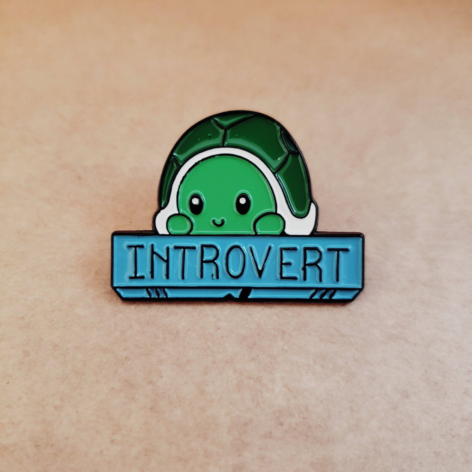 Introvert Turtle Enamel Pin Lapel Pin Pinback Turtle Pin - Etsy