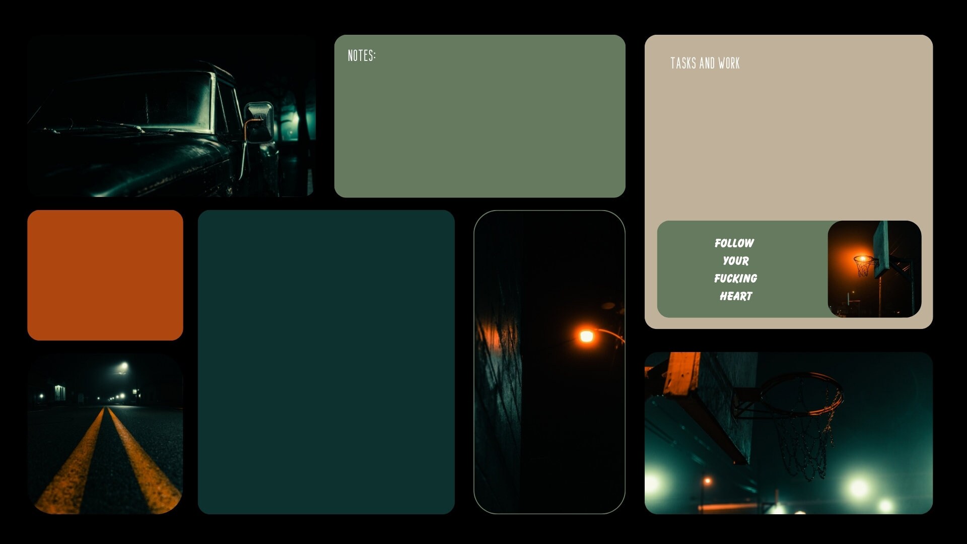 Night Vibes Desktop Organizer: Dark Mode Wallpaper & Folder Icons ...