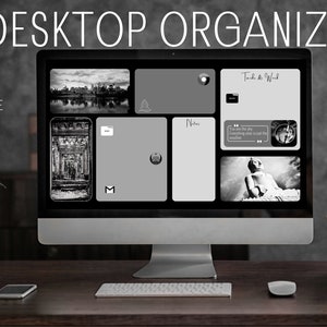 MINDFUL Dark Mode Editable Desktop Wallpaper Organizer With Folder/file ...