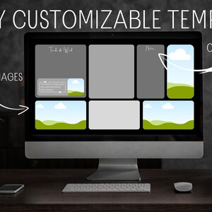 MINDFUL Dark Mode Editable Desktop Wallpaper Organizer With Folder/file ...