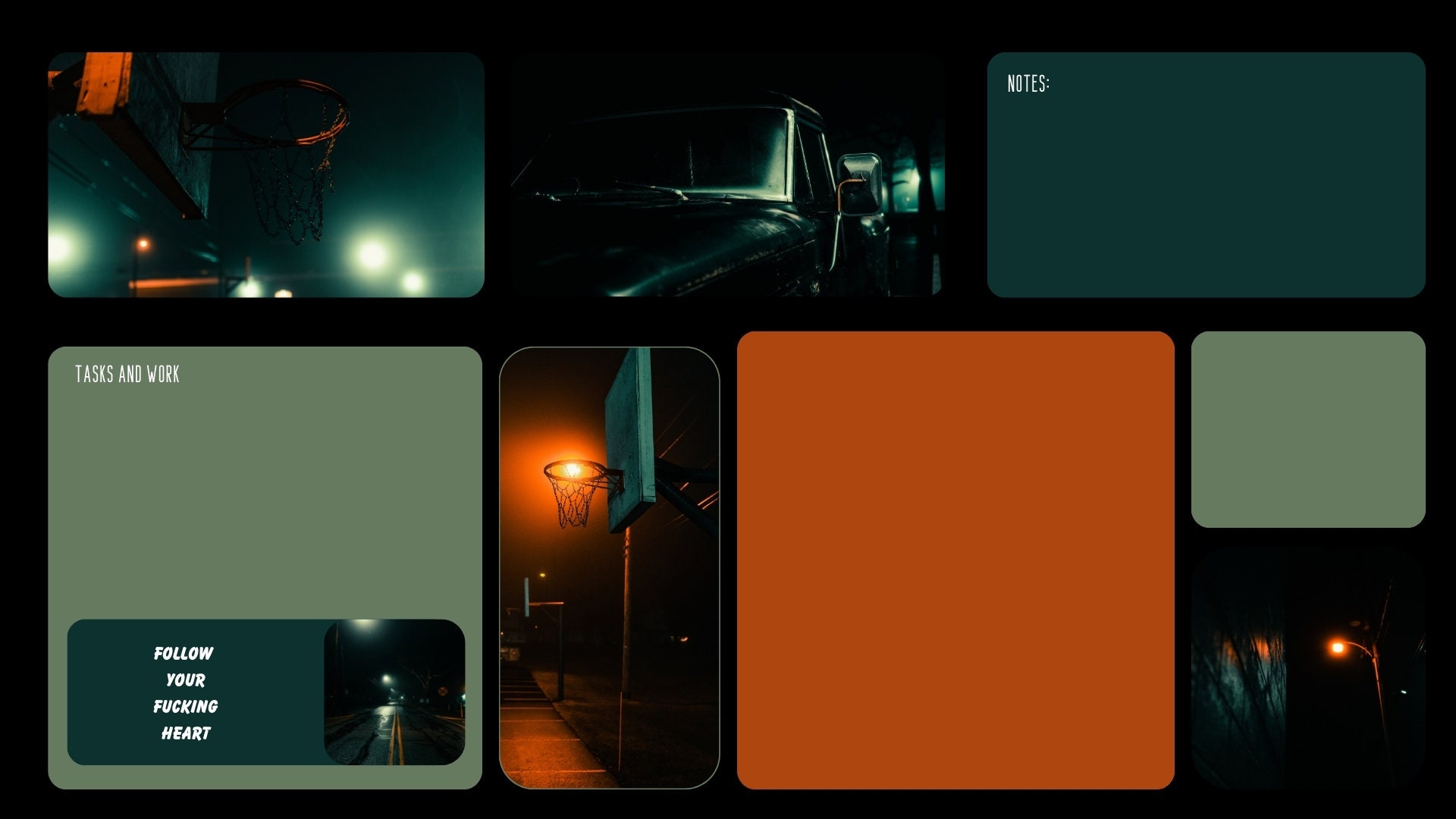 NIGHT VIBES Dark Mode Editable Desktop Wallpaper Organizer With 115 ...