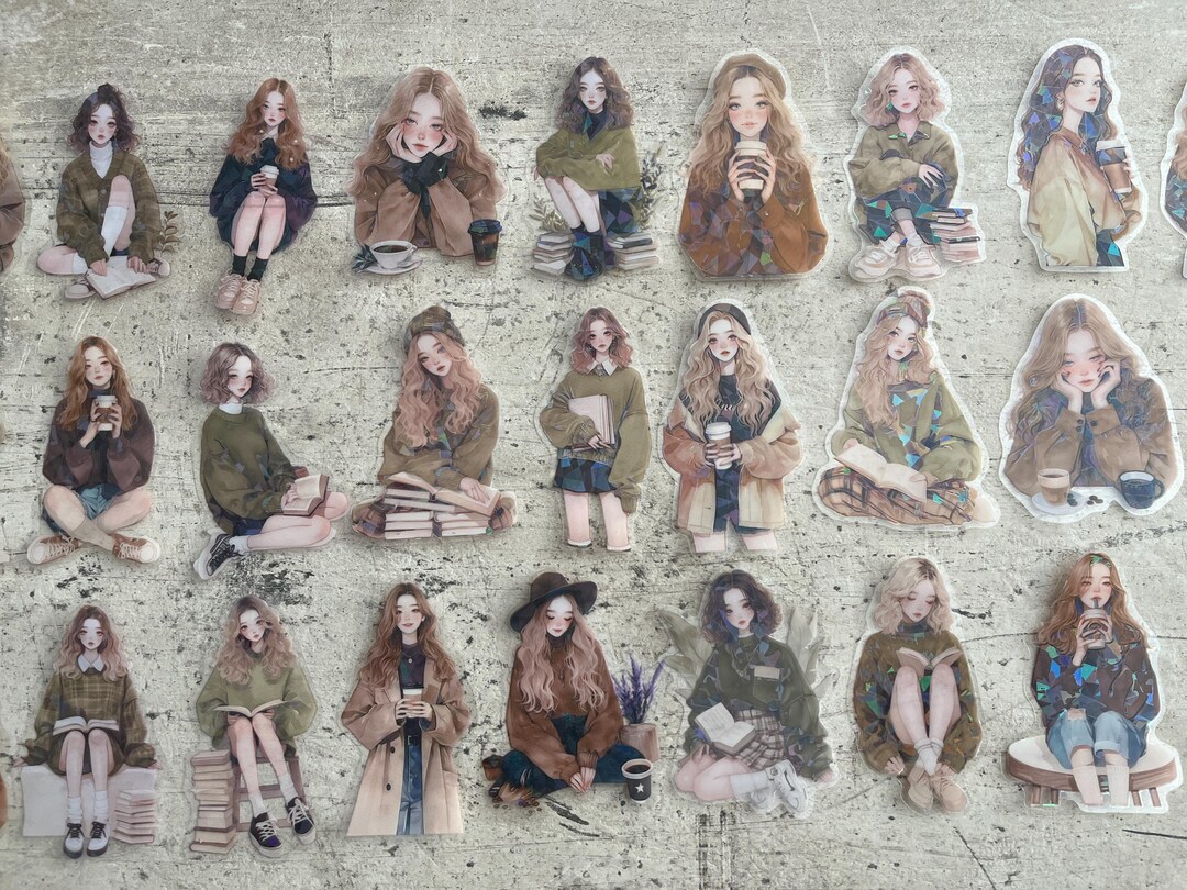 Modern Girl Stickers, Young Woman Stickers, Junk Journal Stickers 30pcs ...
