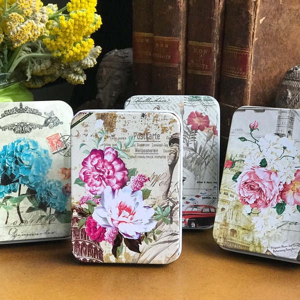 Floral Tin Box - Etsy