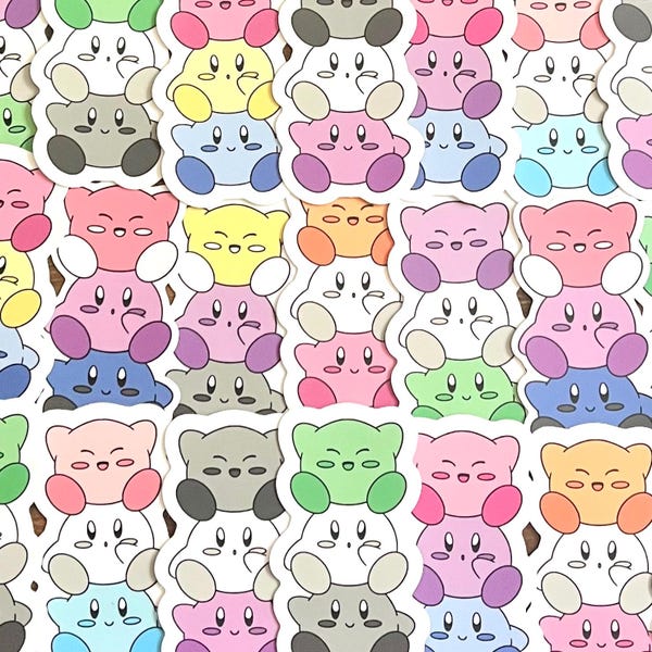 Kawaii Stickers Kirby - Etsy