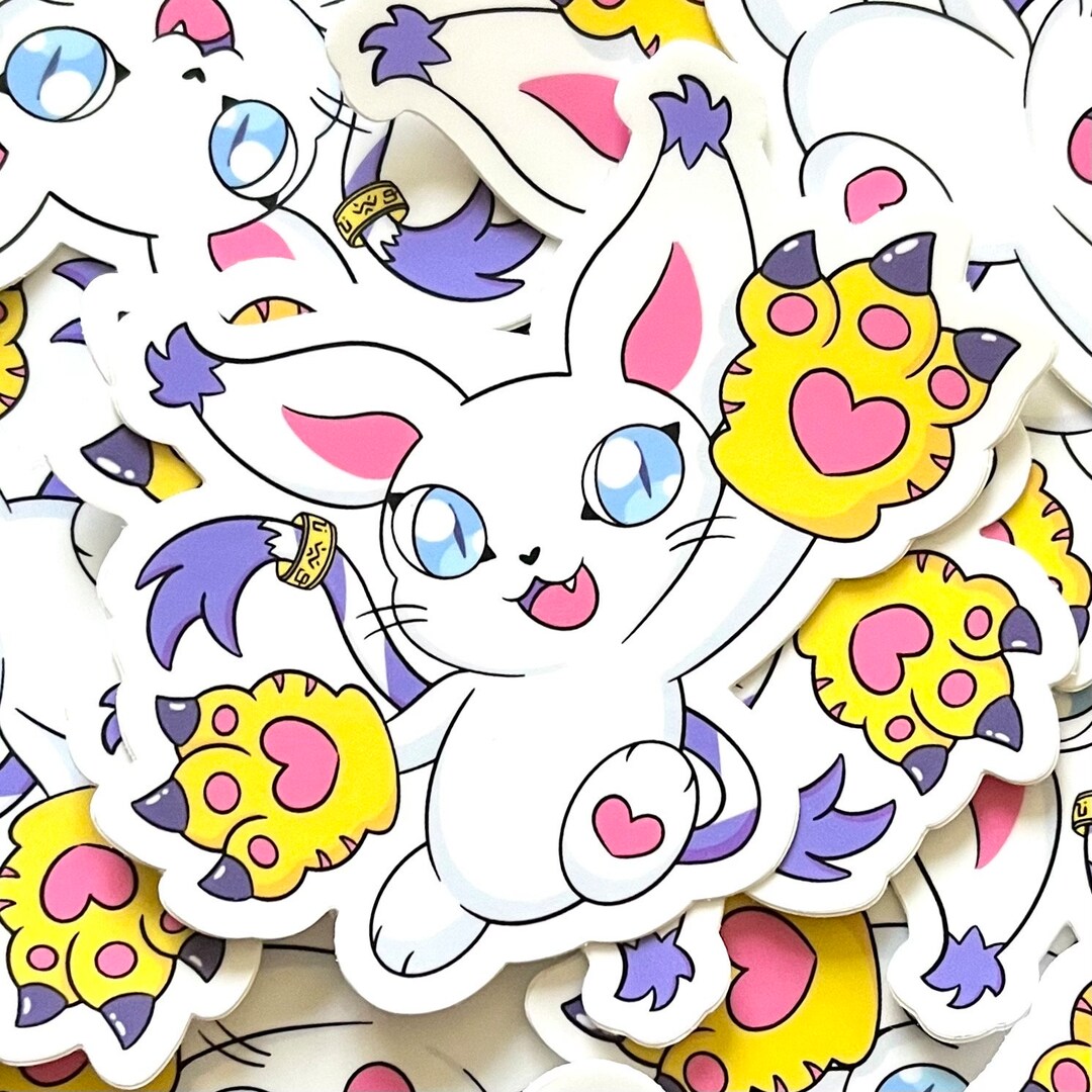 Gatomon / Tailmon Digimon Sticker - Etsy