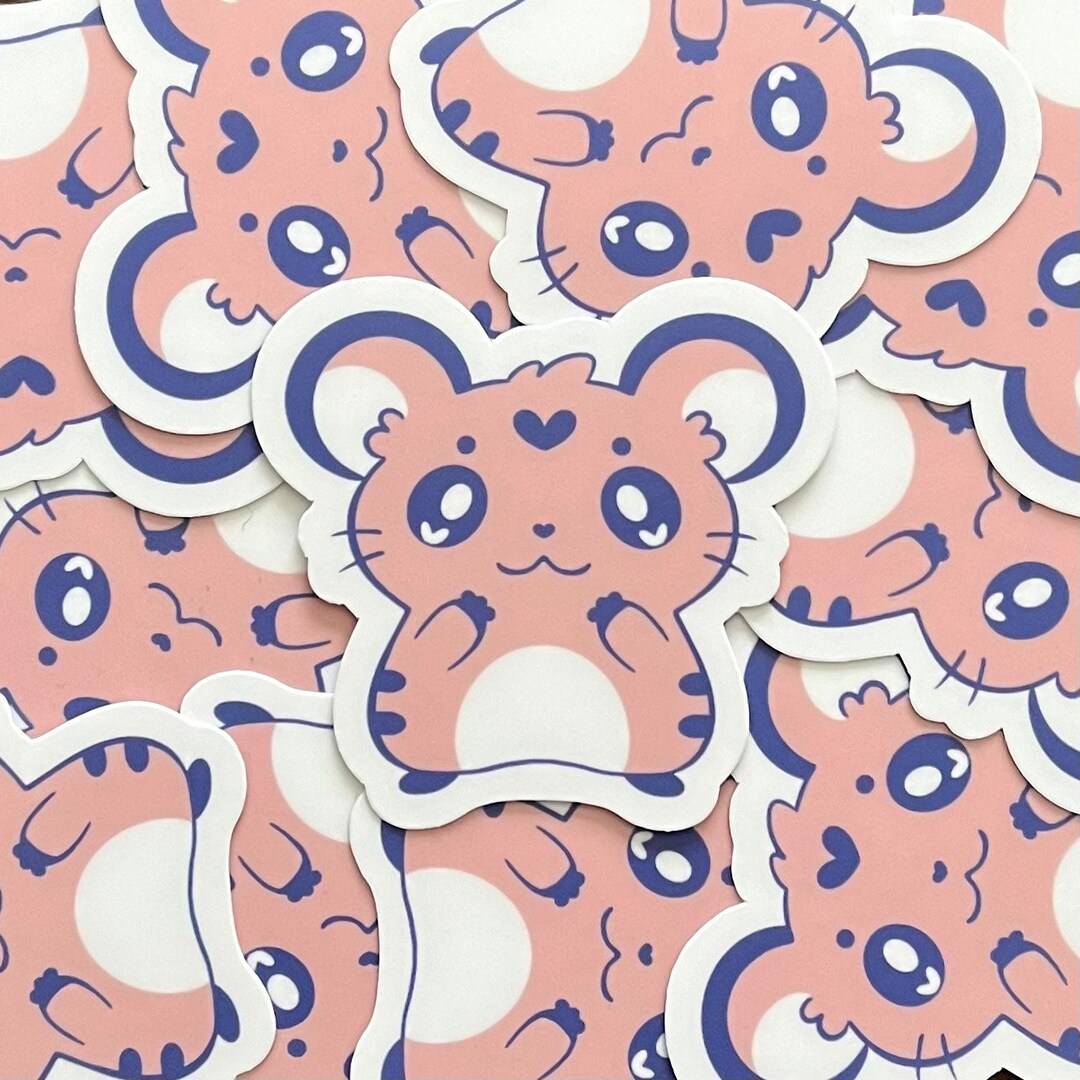 Pink Hamster | Vinyl Sticker - Etsy