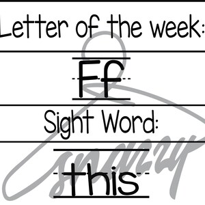 Letter of the Week Digital File - Etsy