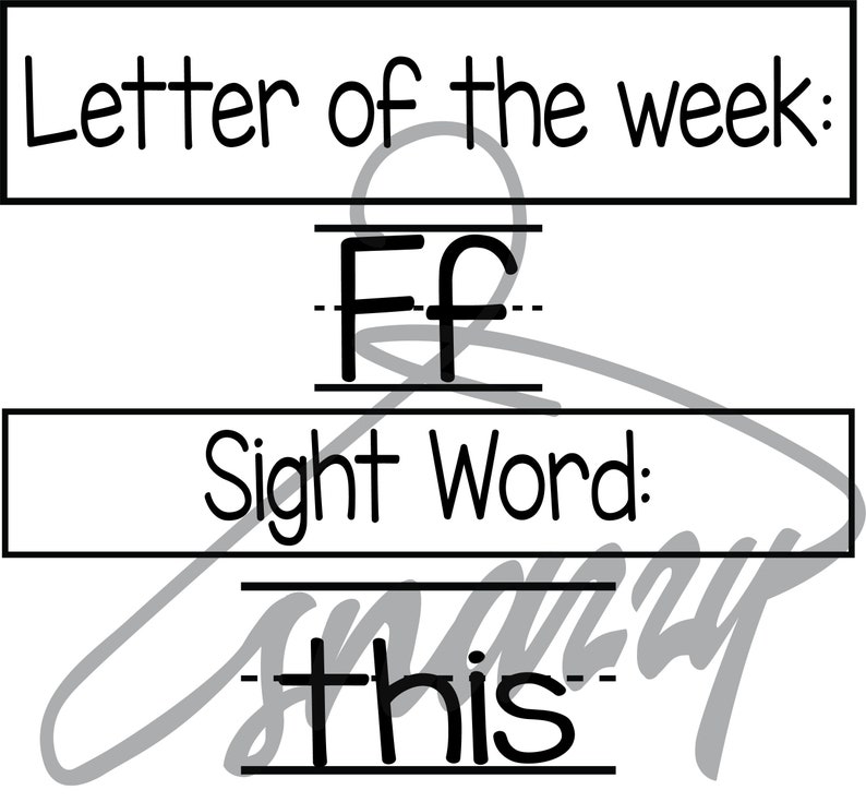 Letter of the Week Digital File - Etsy
