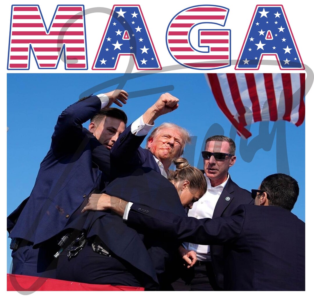 TRUMP MAGA PNG- 2 Fonts - Etsy