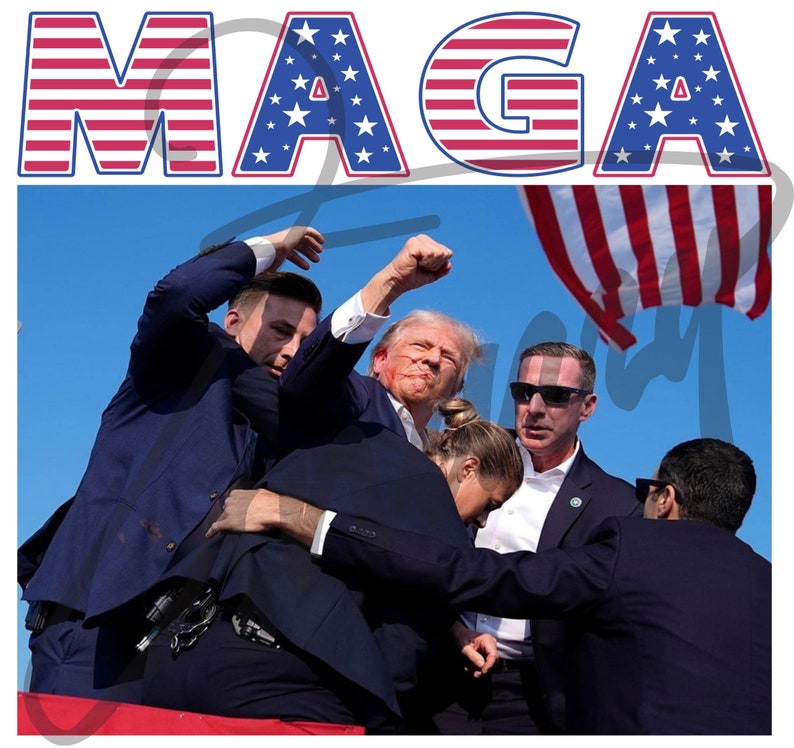 TRUMP MAGA PNG- 2 Fonts - Etsy
