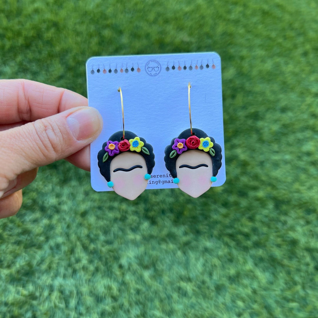 Frida Kahlo Earrings / Feminist Icon Frida Kahlo Jewelry/ Frida Kahlo ...