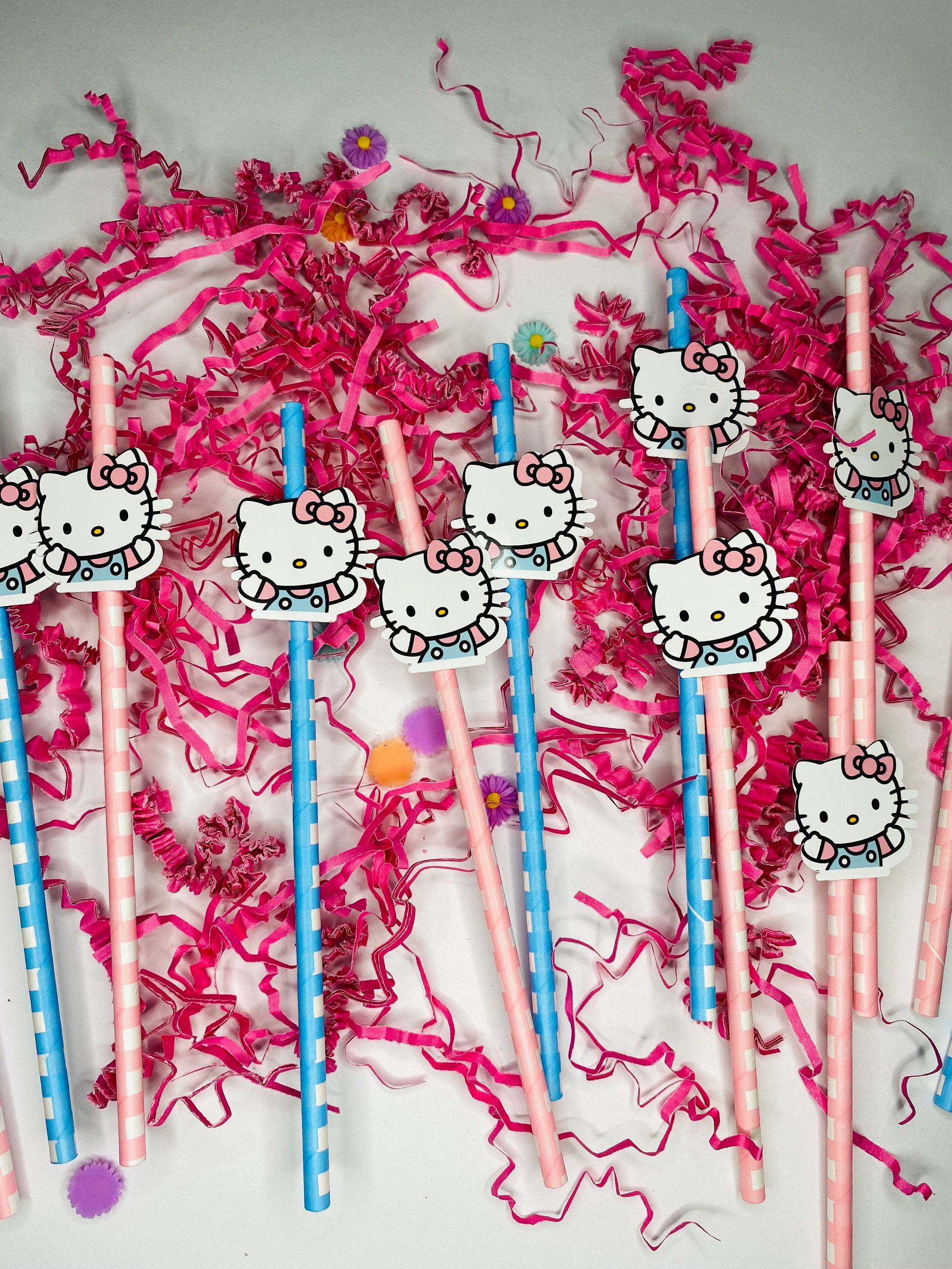 Hello Kitty Decoration/ Hello Kitty Party Paper Straws - Etsy