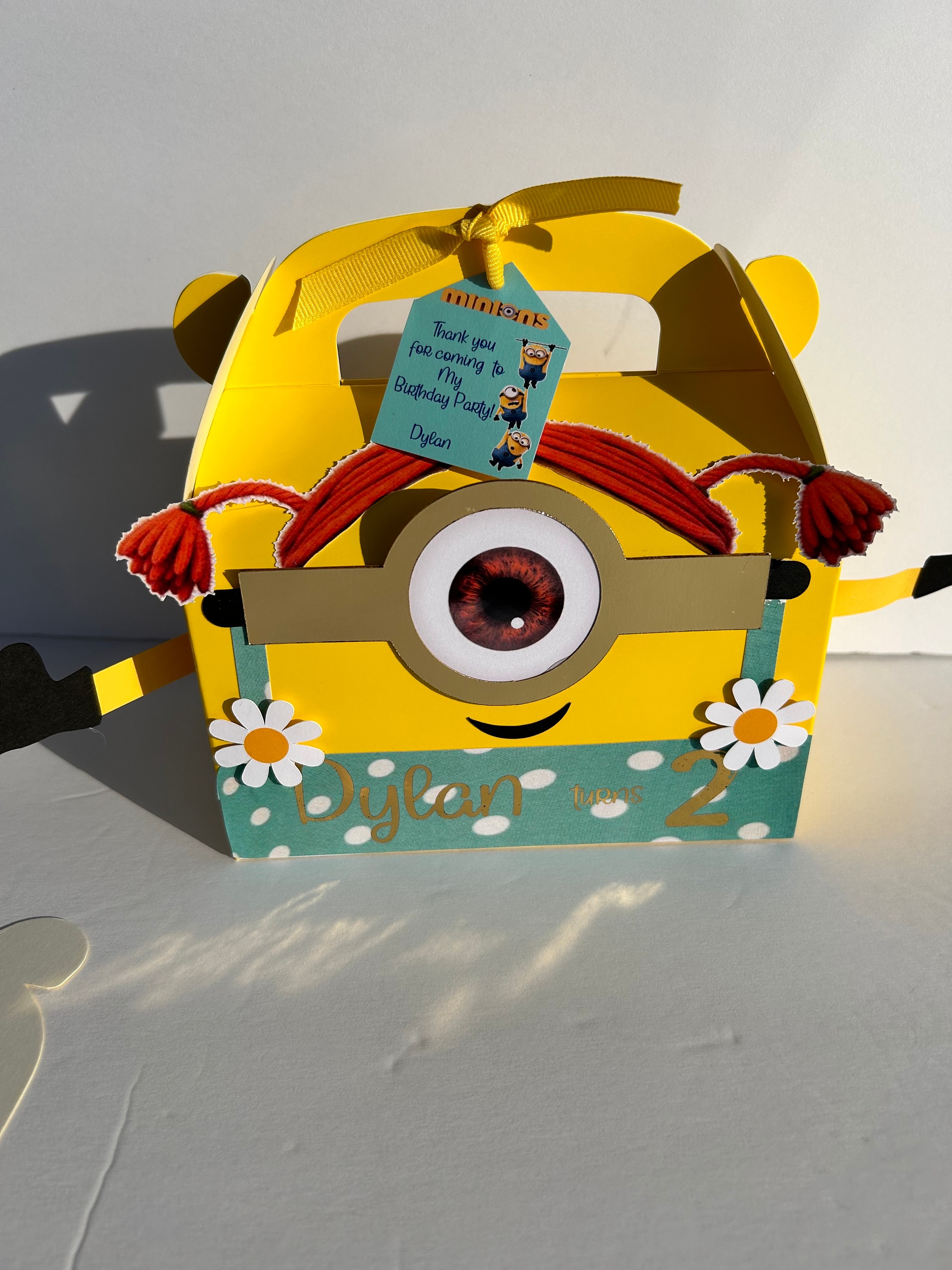 Minions Gable Box / Minions Party / Kids Party Bag / Caja De Regalo De ...