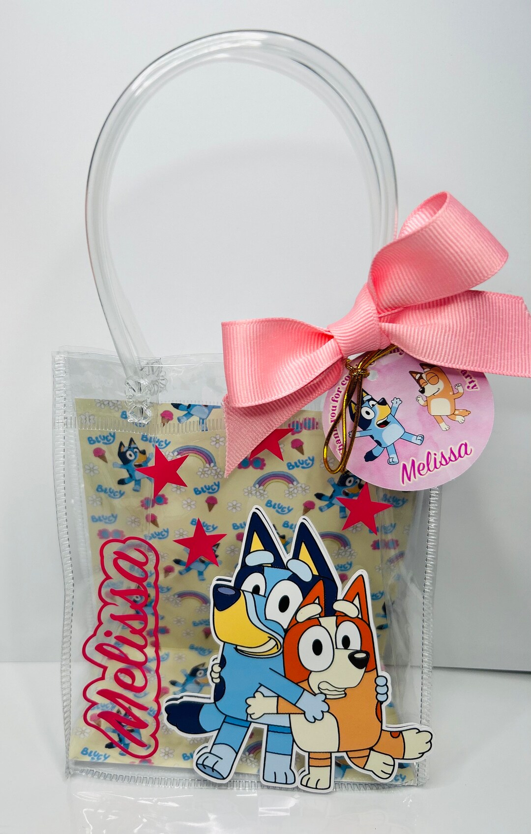 Bluey Clear Bags, Bluey and Bingo Party Clear Bag, Birthday Party Bag ...