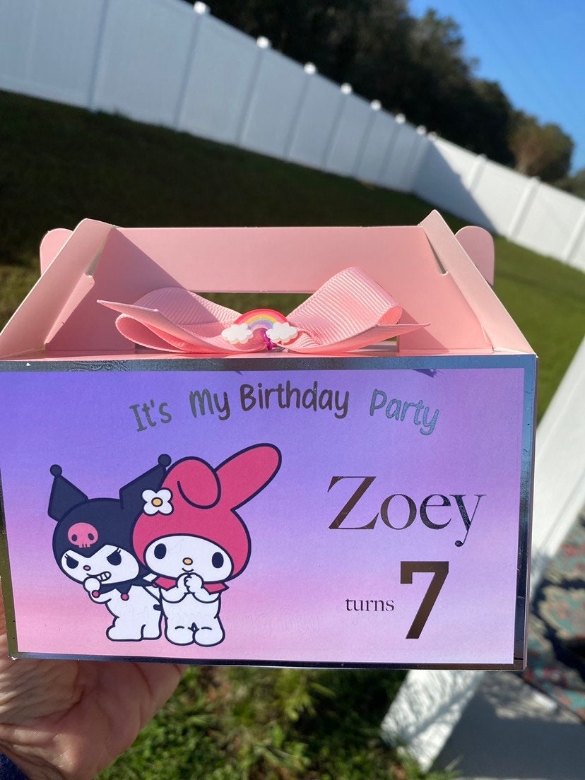 My Melody and Kuromi Party Favor Box / Custom Party Box / My Melody and ...