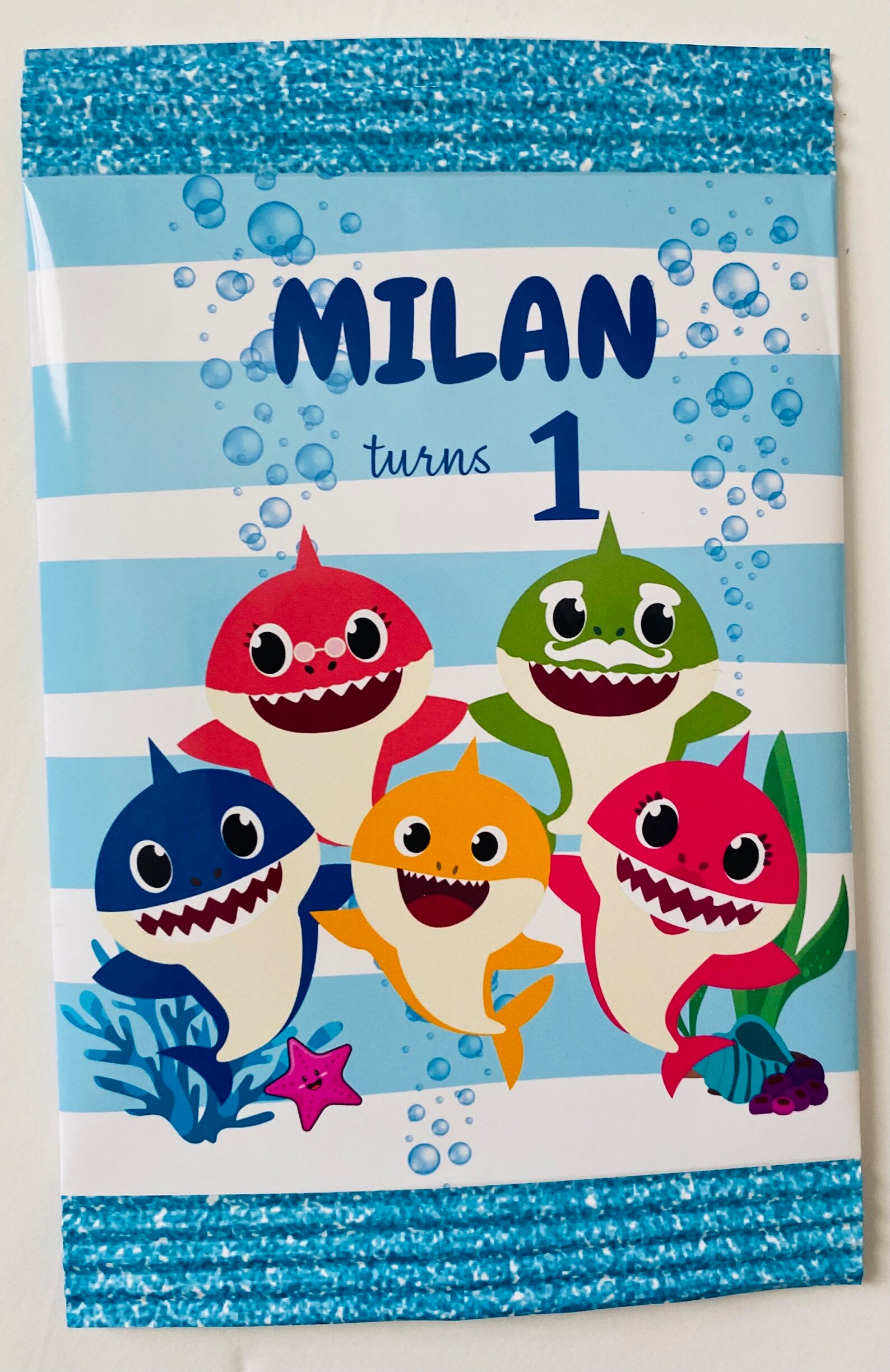 Baby Shark Chip Bags/baby Shark Favor Bags/ Baby Shark Custom Chip Bags ...